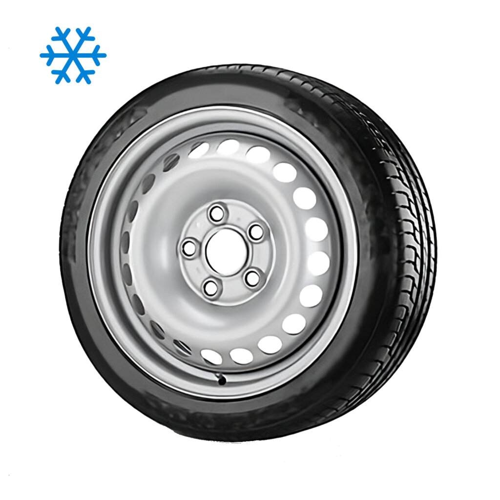 Volkswagen Winterkomplettrad Stahl in Chromfarben 16" Zoll